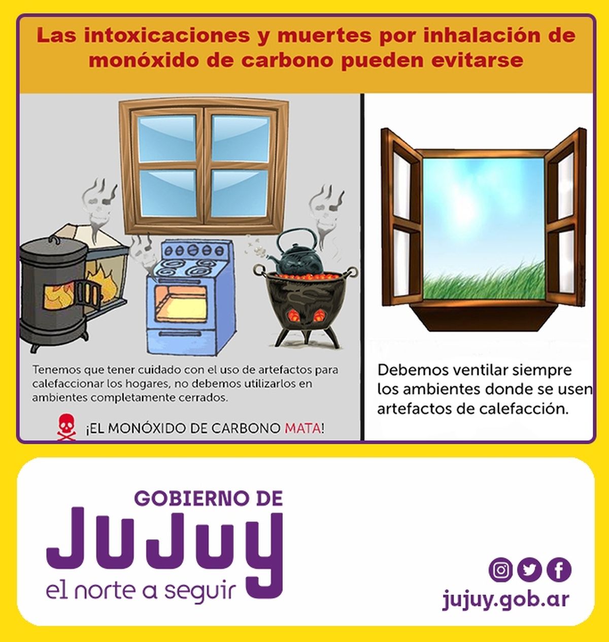 Recomendaciones para evitar intoxicaciones con monóxido de carbono