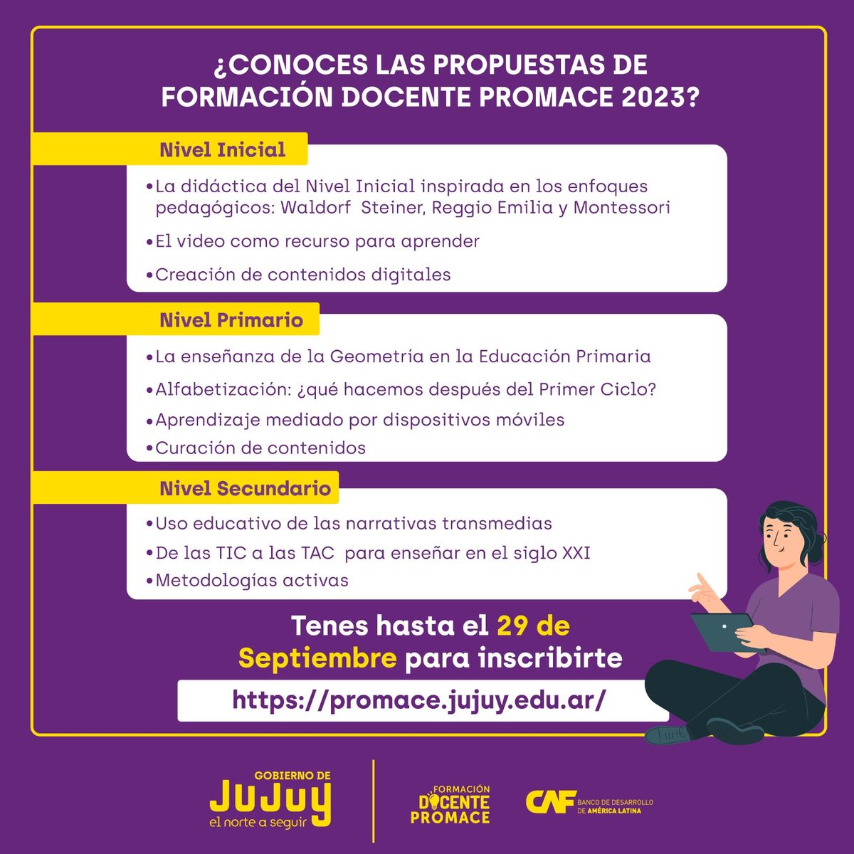 Continúan abiertas las inscripciones a los Cursos de Formación Docente ...