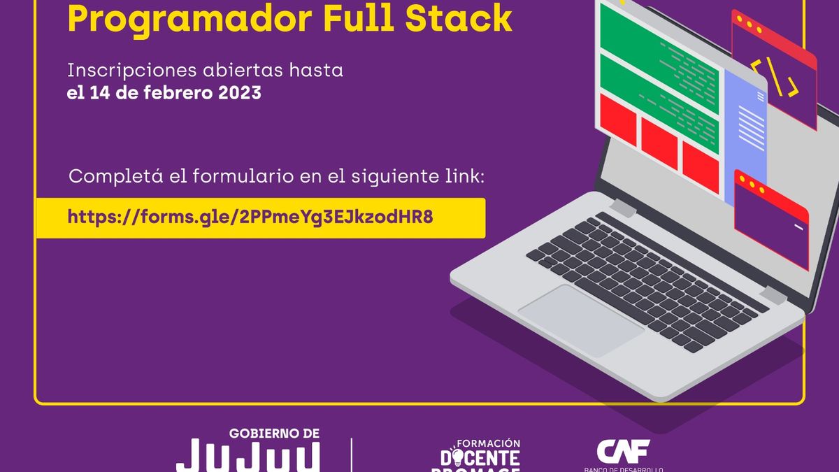 Convocan a cubrir perfil de Programador Full Stack