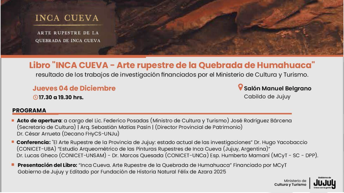 Presentan investigación sobre arte rupestre de Inca Cueva