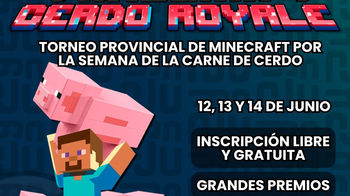 Semana de la Carne de Cerdo: llega el torneo virtual Minecraft Cerdo Royale