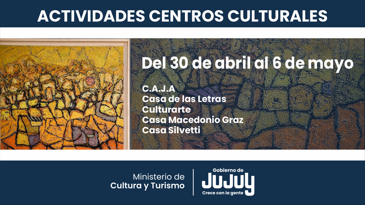Talleres, muestras y encuentros en los centros culturales de Jujuy