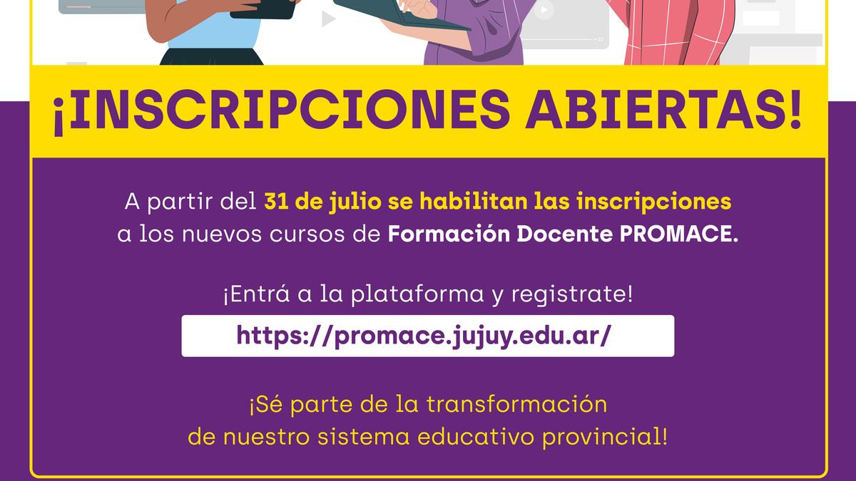 Inician las inscripciones a nuevos cursos de Formación Docente PROMACE