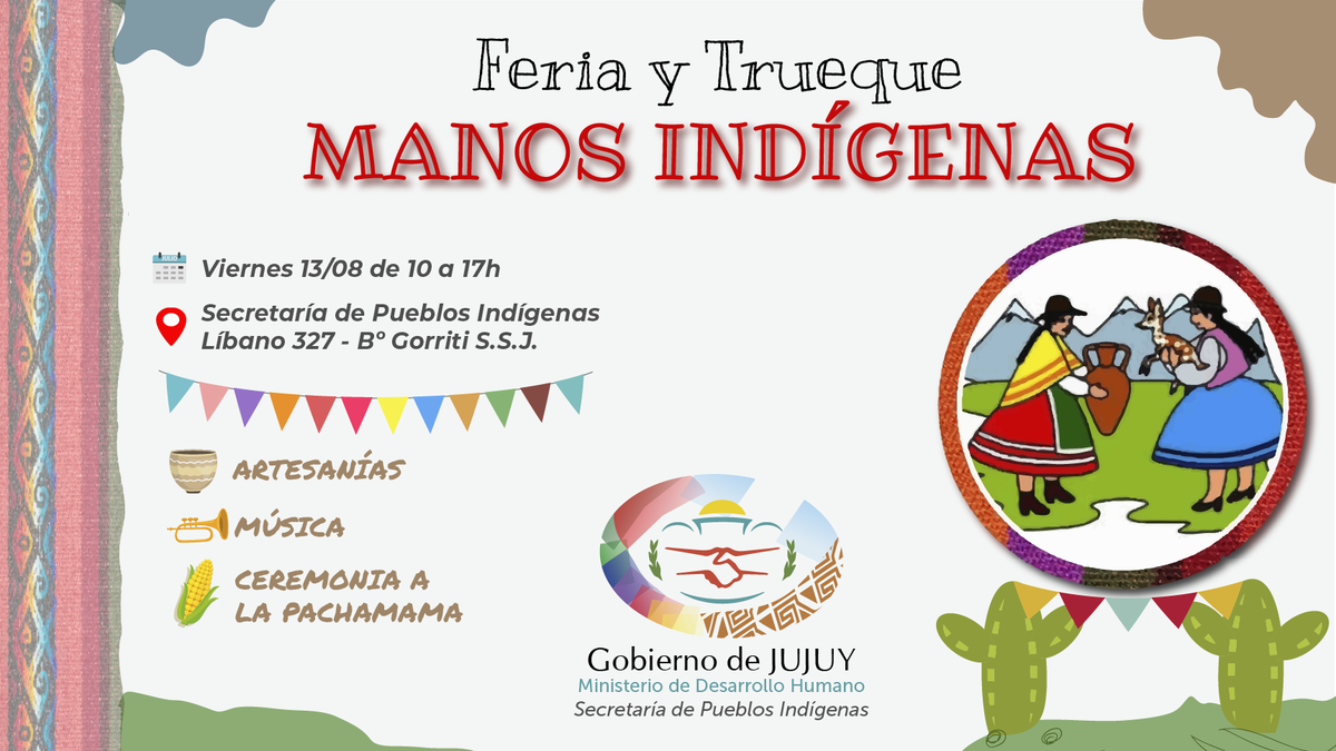 Hoy se realizará la «Feria y Trueque Manos Indígenas» en Capital